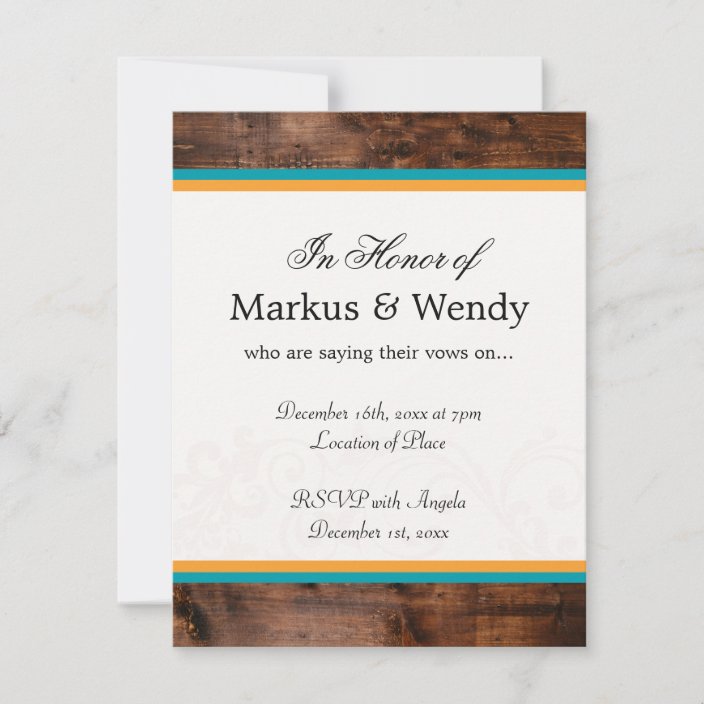 Classic Wood Trim Invitation | Zazzle.com
