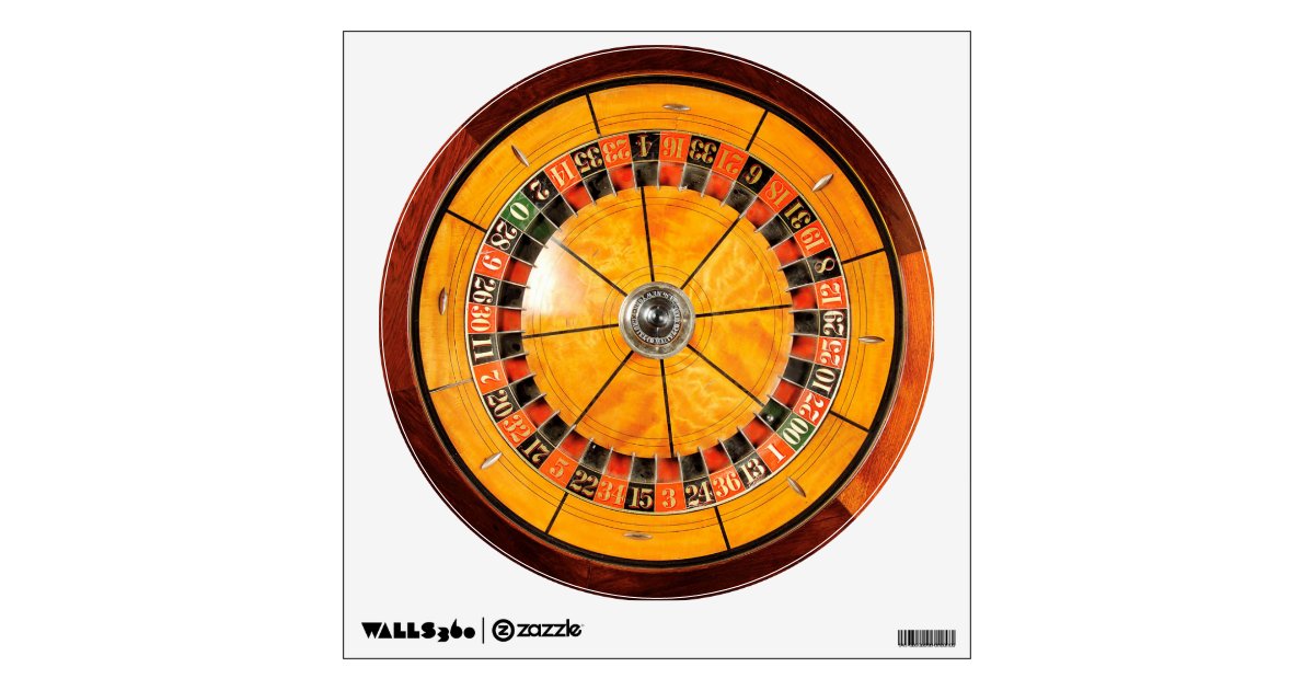 Classic Wooden Roulette Wheel Wall Decal | Zazzle