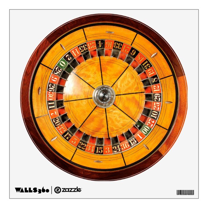 Classic Wooden Roulette Wheel Wall Decal | Zazzle.com