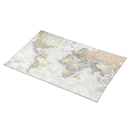 Classic World Map Placemat | Zazzle