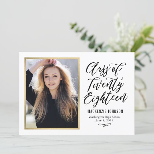 Classic Writing EDITABLE COLOR Graduation Card | Zazzle