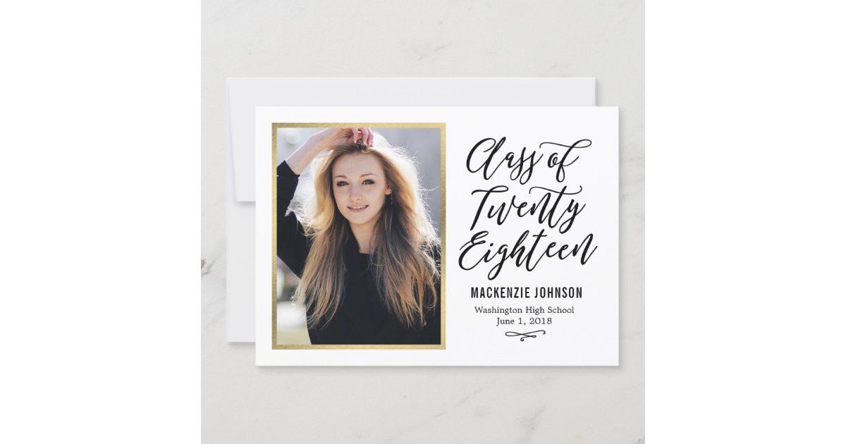 Classic Writing EDITABLE COLOR Graduation Card | Zazzle