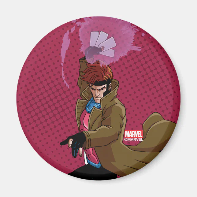 Classic X-Men | Gambit Throwing Playing Cards Magnet | Zazzle