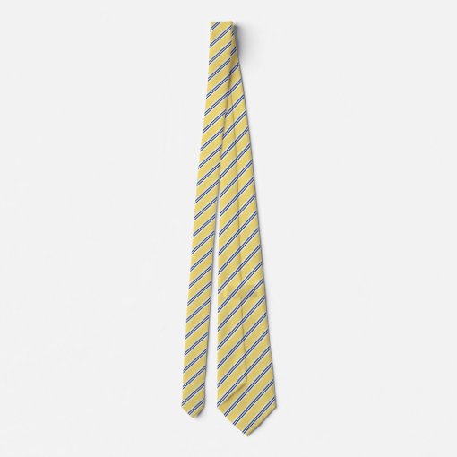 Classic Yellow and Blue Stripes Neck Tie | Zazzle