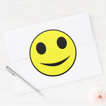 Classic Yellow Face Stickers | Zazzle