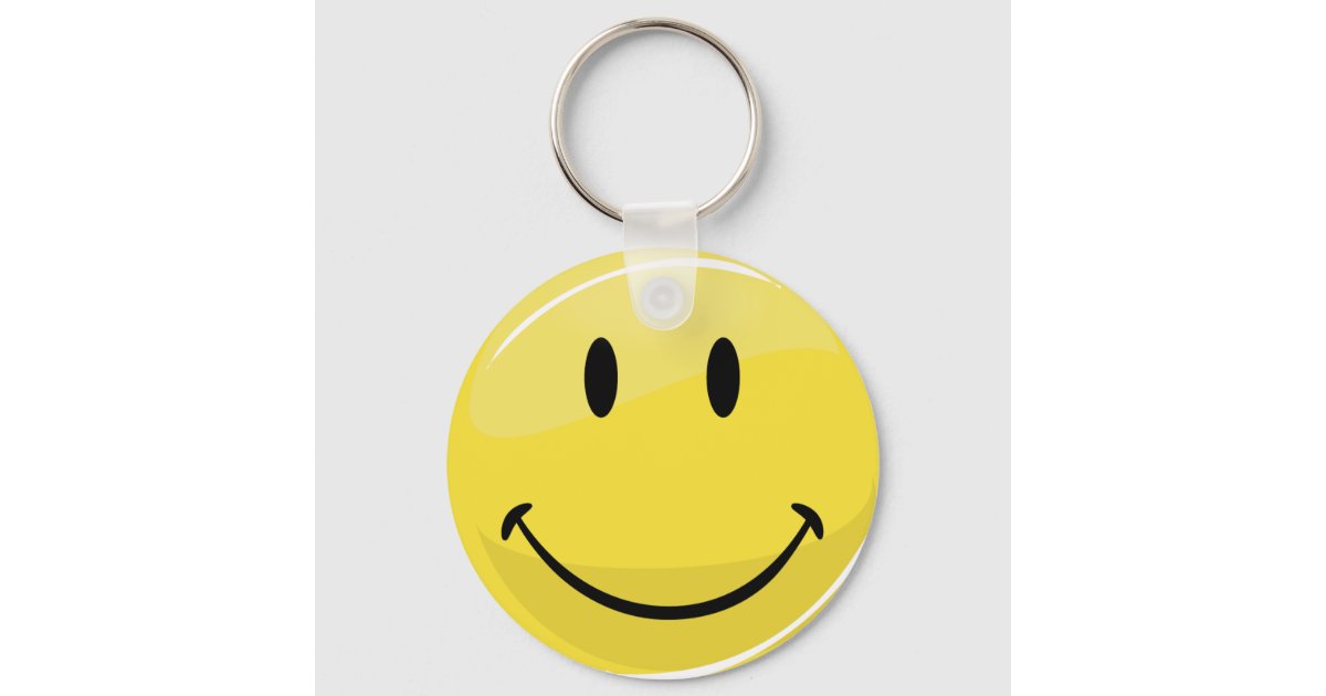 Classic Yellow Happy Face Keychain | Zazzle
