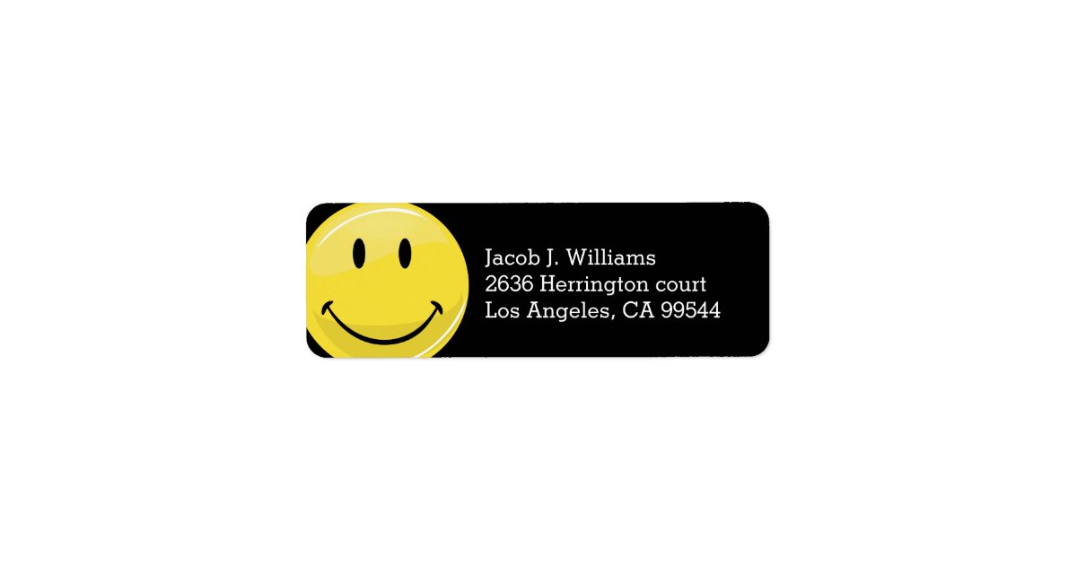 Classic Yellow Happy Face Label | Zazzle