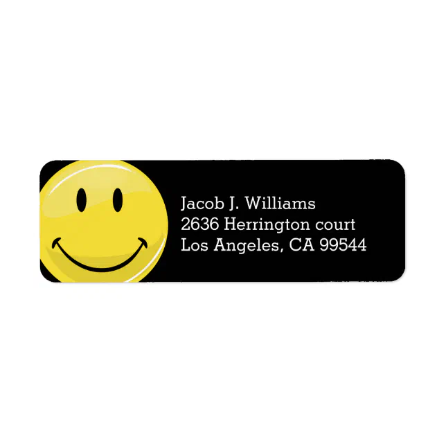 Classic Yellow Happy Face Label | Zazzle