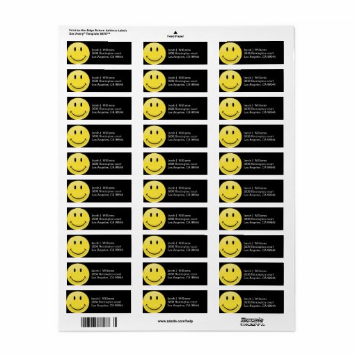 Classic Yellow Happy Face Label | Zazzle
