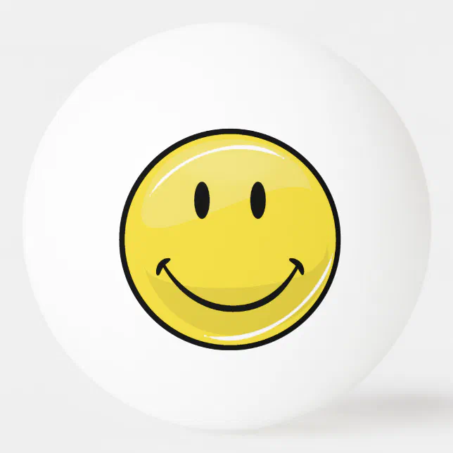 Classic Yellow Happy Face Ping-Pong Ball | Zazzle
