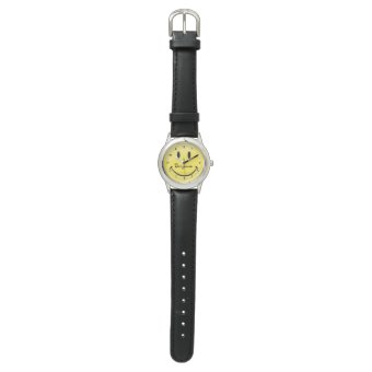 Classic Yellow Happy Face Watch | Zazzle