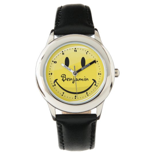 Classic Yellow Happy Face Watch | Zazzle.com