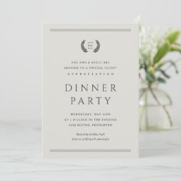 Classic Your Logo Here Business Dinner Party Invitation | Zazzle