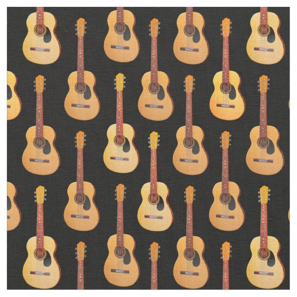 Acoustic Guitars Fabric | Zazzle