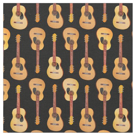 Guitar Fabric - Dark | Zazzle