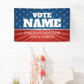 Classical Campaign - iconic stars white type Banner | Zazzle