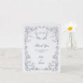 Classical Elegant Crest Monogram Wedding Letterpress Thank You Card ...