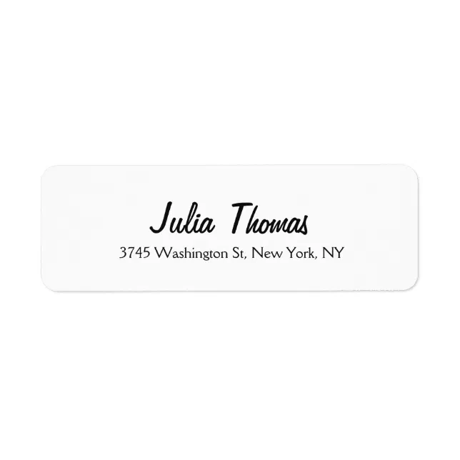 Classical Elegant Plain Simple Professional White Label | Zazzle