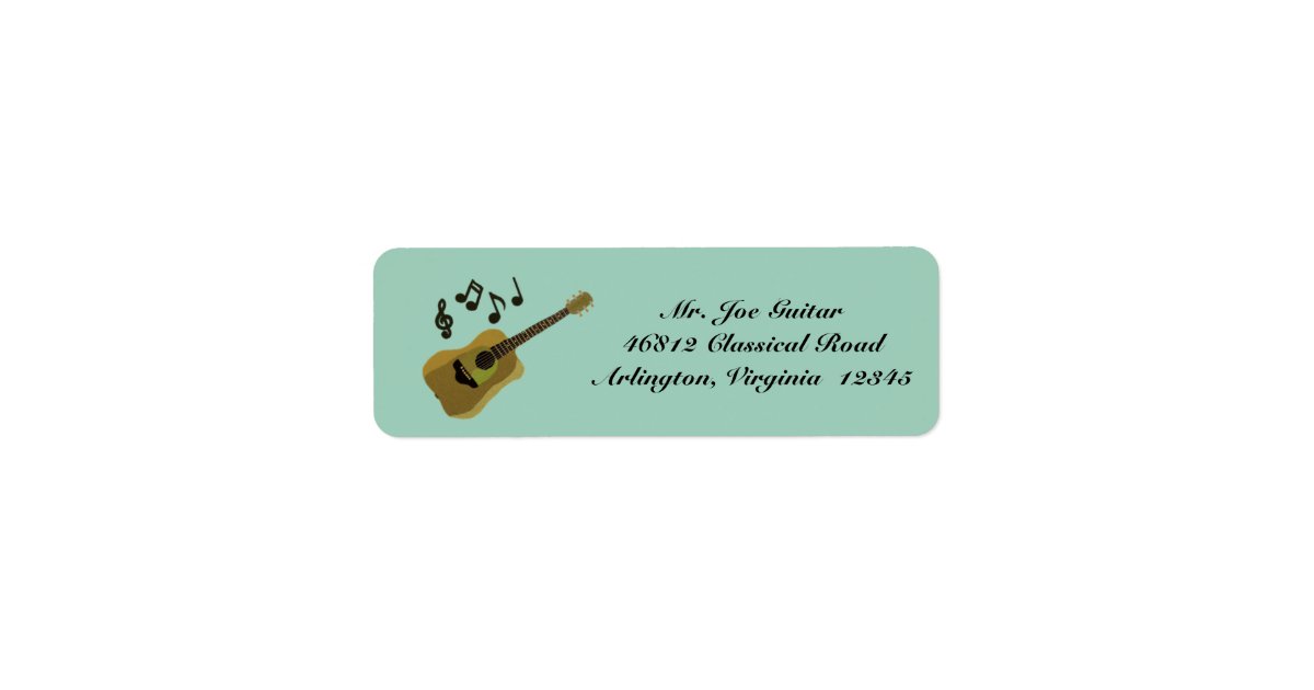 Classical Guitar Label | Zazzle