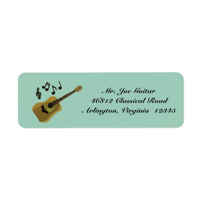 Classical Guitar Label | Zazzle.com