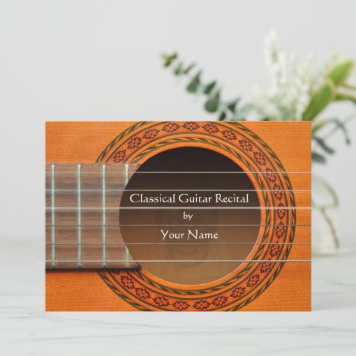 Classical Guitar Recital Invitation | Zazzle