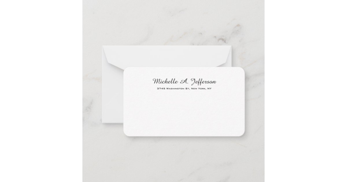 Classical Handwriting Creative Trendy White Note Card | Zazzle