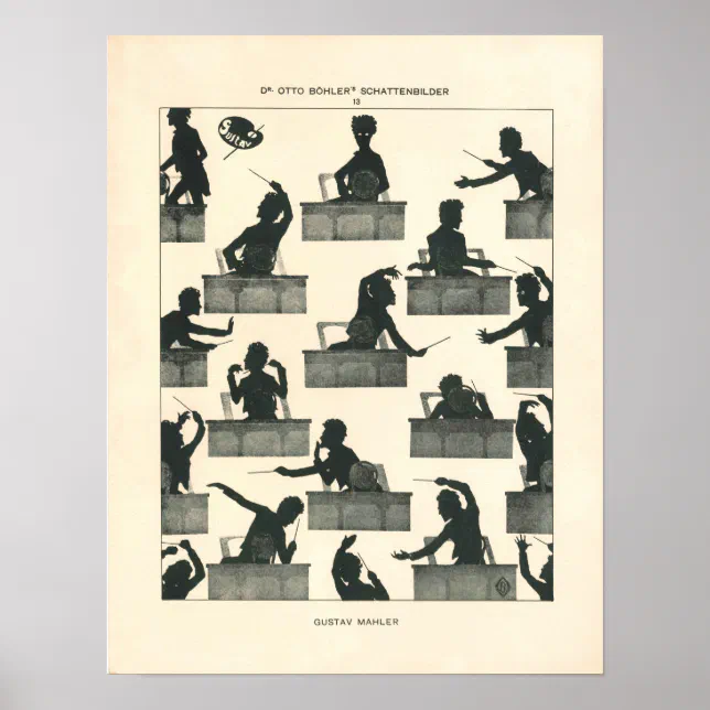 Classical Music conductor - vintage Mahler Poster | Zazzle