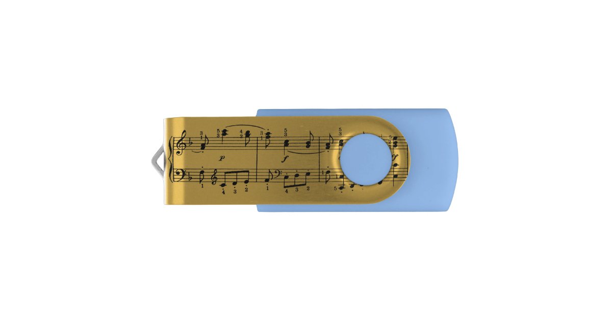 Classical Music Notes USB Flash Drive | Zazzle