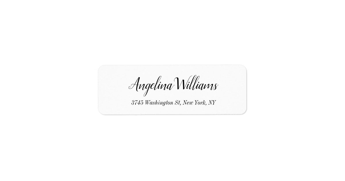Classical Professional Handwriting Script White Label | Zazzle