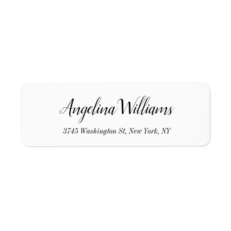 Classical Professional Handwriting Script White Label | Zazzle