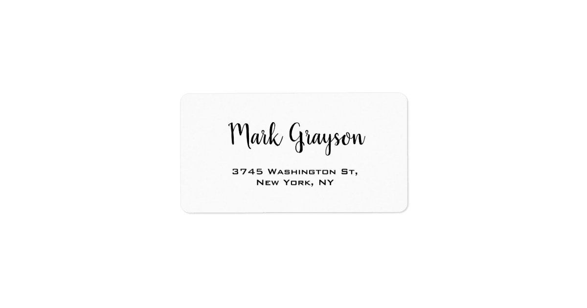 Classical Retro Stylish Handwritten Plain Elegant Label | Zazzle