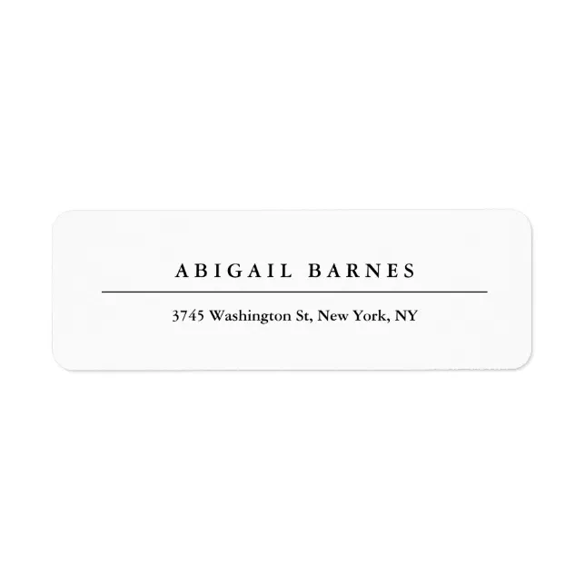 Classical Retro White Minimalist Professional Label | Zazzle