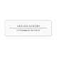 Classical Retro White Minimalist Professional Label | Zazzle