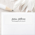 Classical Script Creative Plain Black & White Label | Zazzle