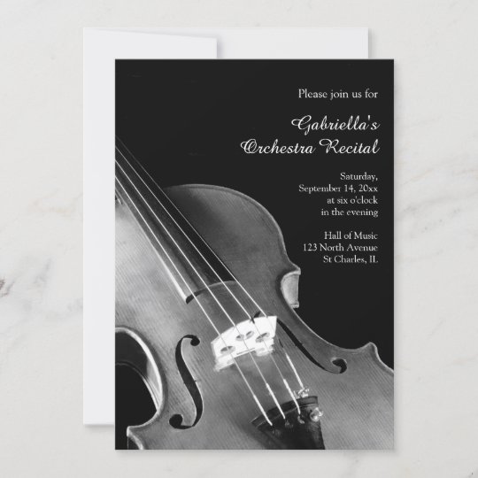 Classical Violin Orchestra Recital Invitation | Zazzle.com