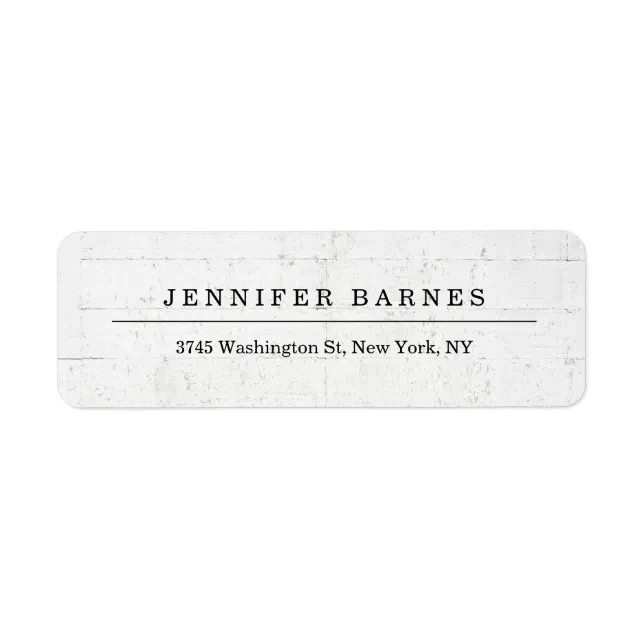 Classical White Minimalist Professional Retro Chic Label | Zazzle