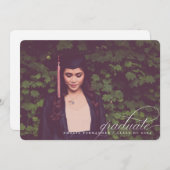 Classically Simple Script Graduation Announcement | Zazzle