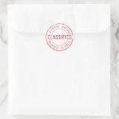 Classified Classic Round Sticker | Zazzle