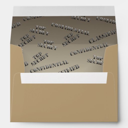 Classified Top Secret Greeting Card Envelope | Zazzle