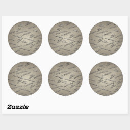 Classified Top Secret Large Round Sticker | Zazzle