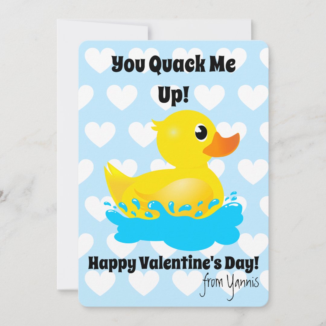 Classmates Cute "You Quack Me Up!" Rubber Duck Holiday Card | Zazzle
