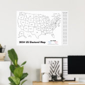 Classroom 2024 United States Electoral College Map Poster | Zazzle