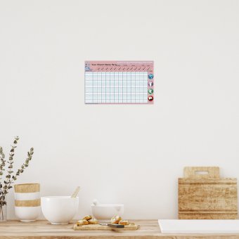 Classroom Attendance Wall Poster | Zazzle