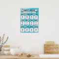 Classroom Birthday Board in Cute Owl Theme Poster | Zazzle