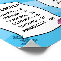 Classroom Birthday Board in Dinosaurs Poster | Zazzle