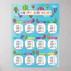 Classroom Birthday Board in Hot Air Balloon Theme Poster | Zazzle