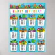 Classroom Birthday Board in Our Garden Theme Poster | Zazzle