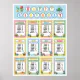 Classroom Birthday Board in Robots Theme Poster | Zazzle