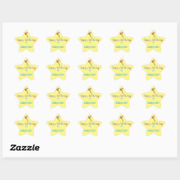 Classroom Birthday Star Stickers | Zazzle