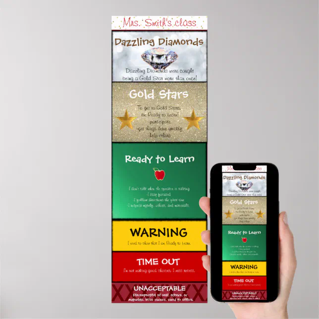 Classroom Clip Chart | Zazzle